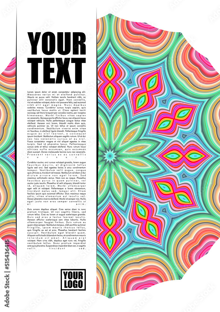 Mandala colorida em vetor com espaço para seu texto Stock Vector ...