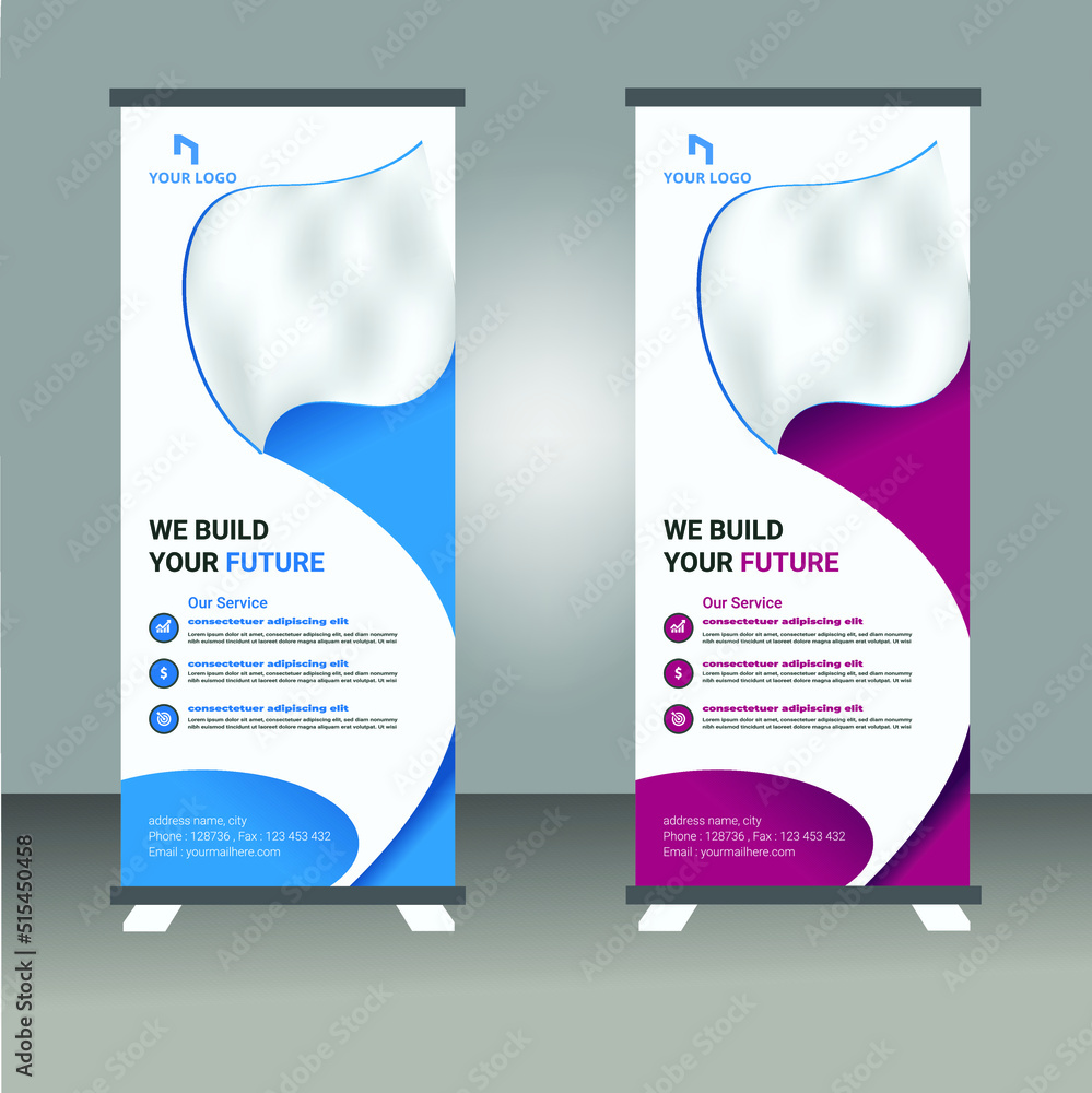 Roll up banner design template, modern x-banner, rull up design, Golf ...