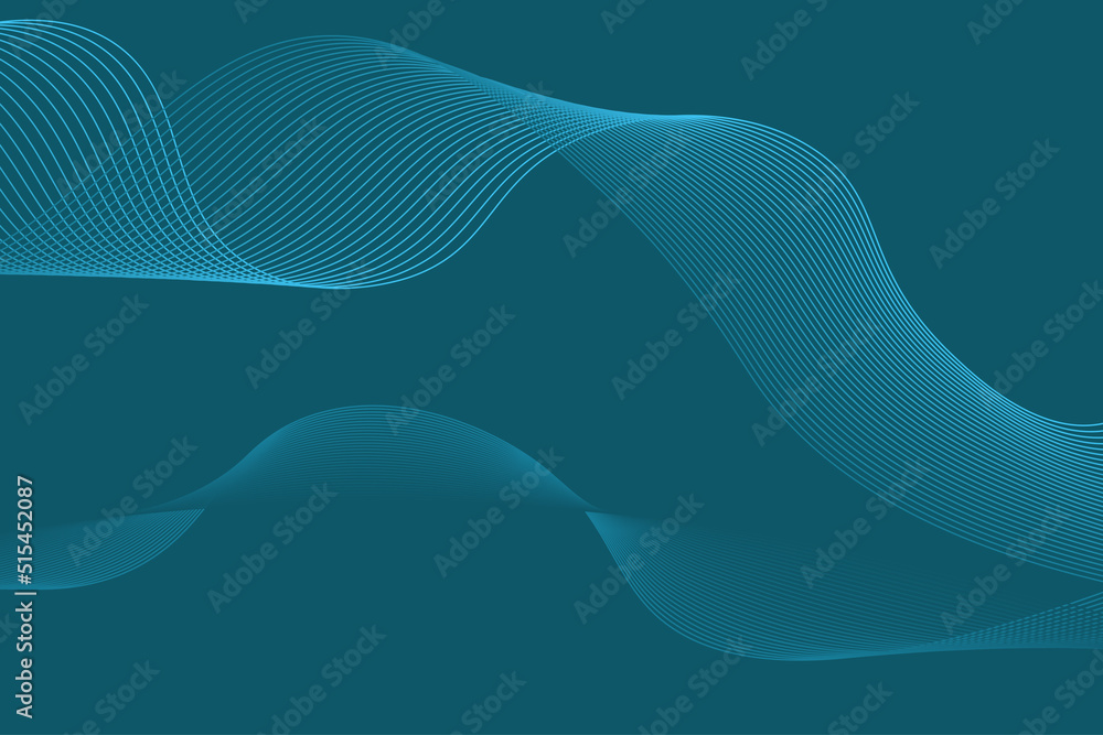 Wavy vector abstract background with curved lines Stock Vector | Adobe ...