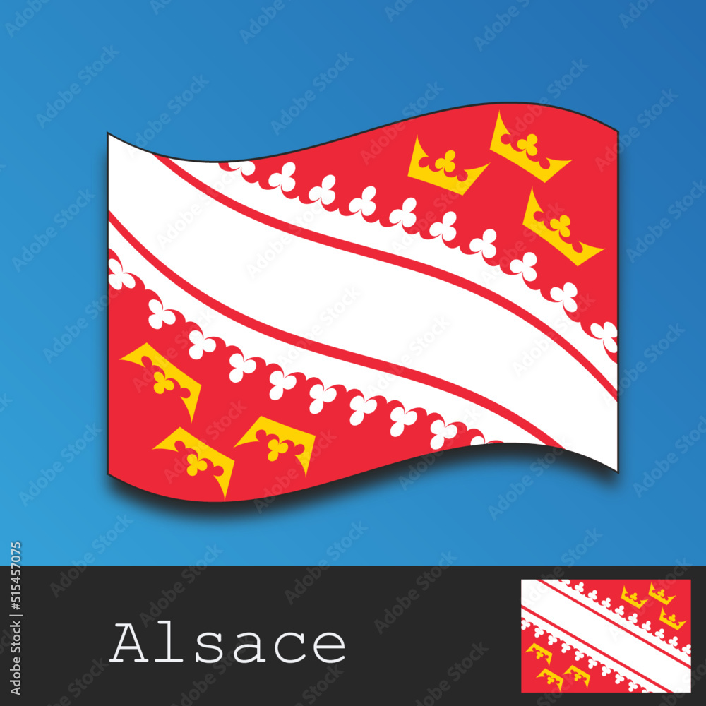 Drapeau Alsacien Stock Vector | Adobe Stock
