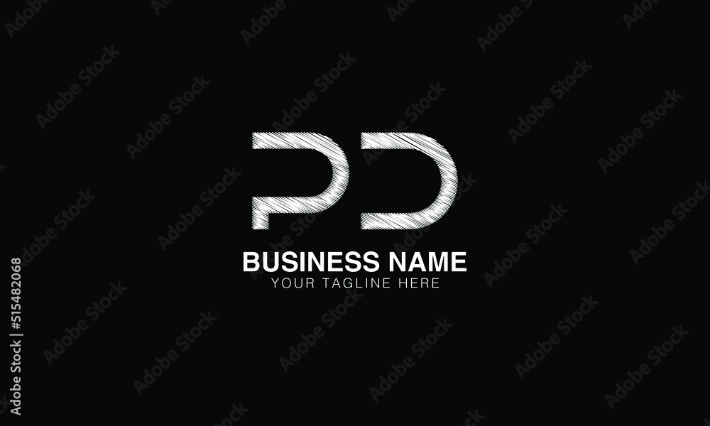 PD initials monogram letter text alphabet logo design Stock Vector ...