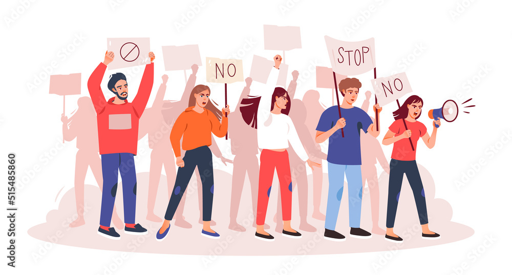 Crowd Of Angry People Clipart