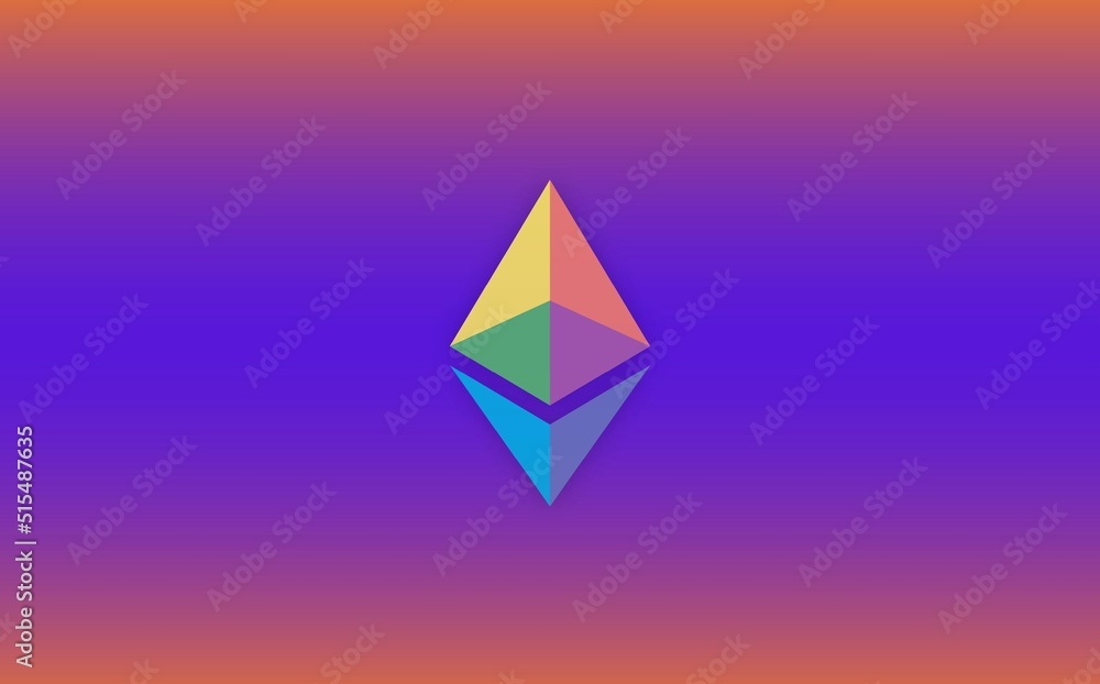ethereum virtual currency images. 3d illustrations. editorial image ...
