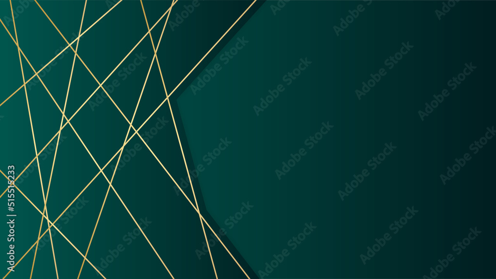 Modern green and gold abstract background. Abstract geometric shape ...