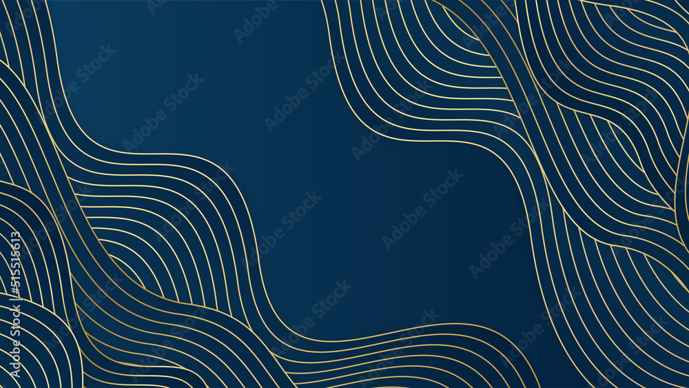 Modern navy and gold abstract background. Abstract geometric shape ...