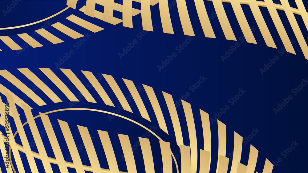Modern blue and gold abstract background. Abstract geometric shape ...