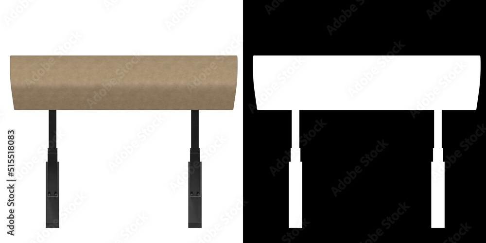 Photo & Art Print 3D rendering illustration of a vaulting horse ...