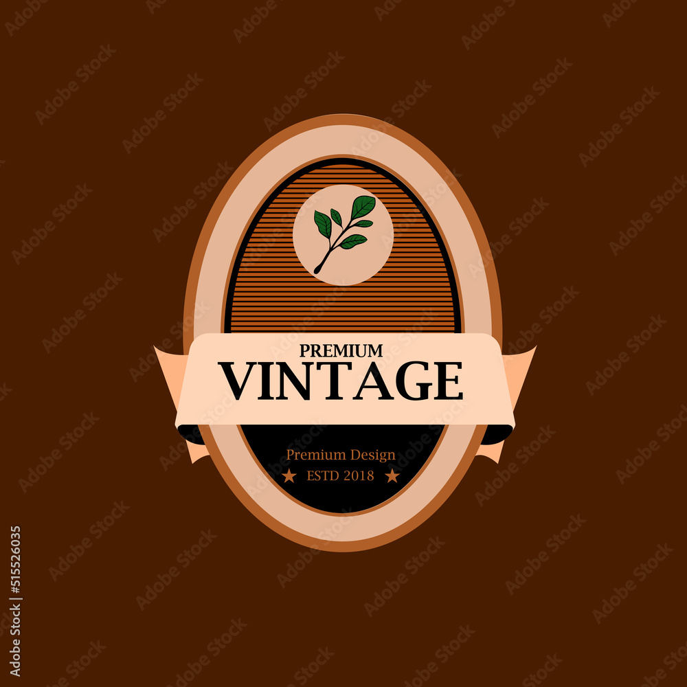 old logo design vector, nature logo desgin vintage Stock Vector | Adobe ...