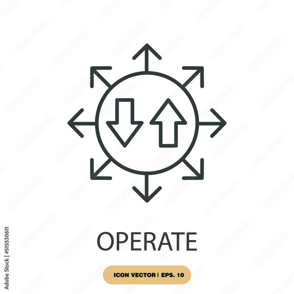 operate icons symbol vector elements for infographic web Stock Vector ...