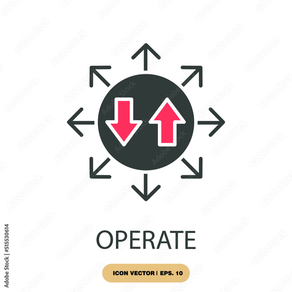 operate icons symbol vector elements for infographic web Stock Vector ...