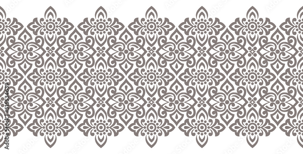 Seamless traditional Asian border design Stock Vector | Adobe Stock