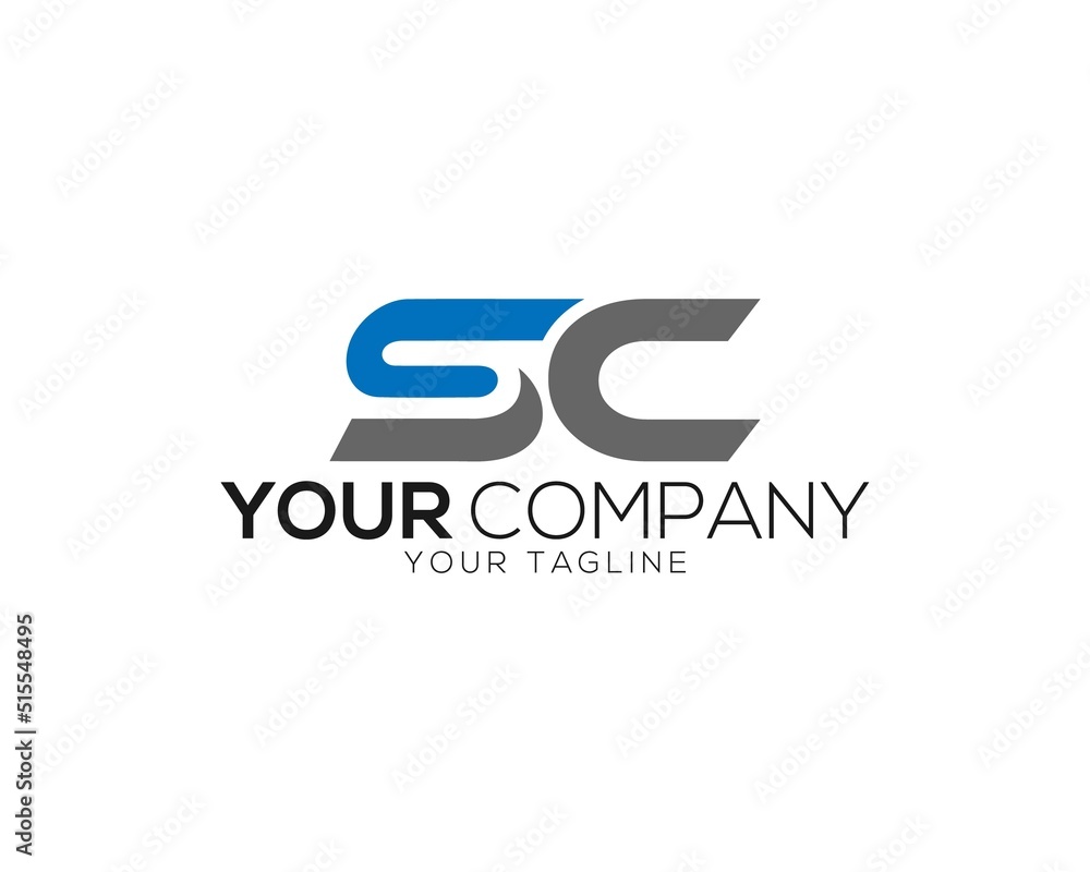 Letter SC Logo Icon Design Concept Vector Symbol illustration. Stock ...