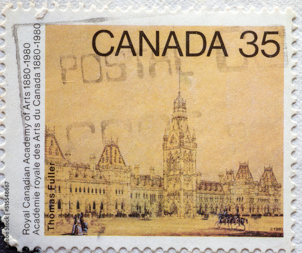 CANADA - CIRCA 1980: a postage stamp from CANADA , showing the Sketch ...