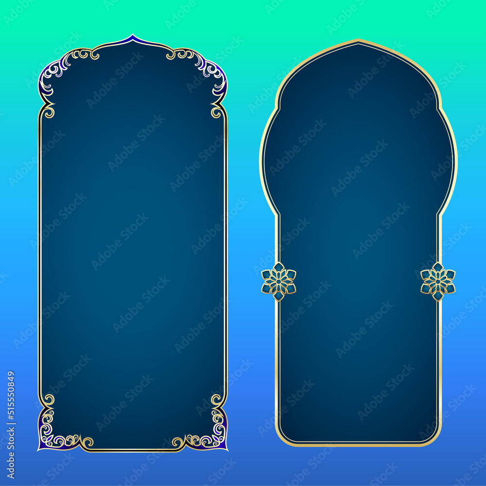 Islamic badge decoration for islamic background Stock Vector | Adobe Stock