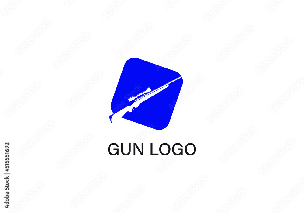 Gun Logo Template. Military and Weapon Logo Design vector illustration ...