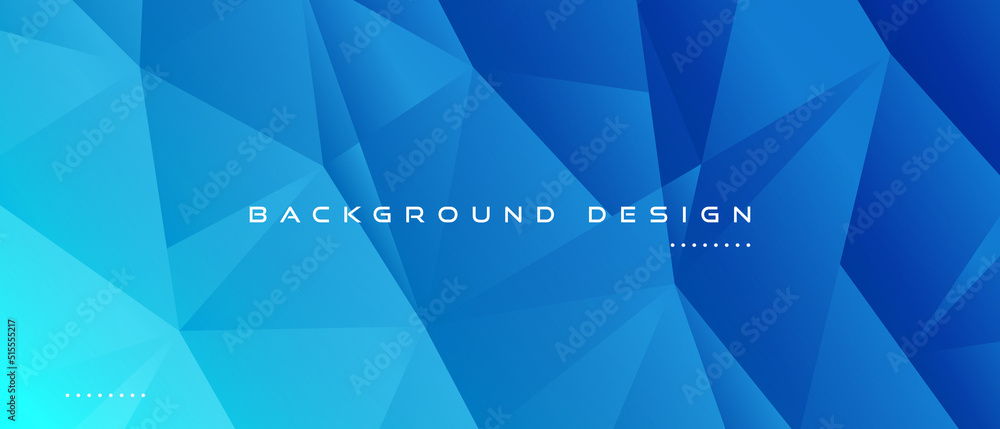 Modern blue low poly banner design background Stock Vector | Adobe Stock
