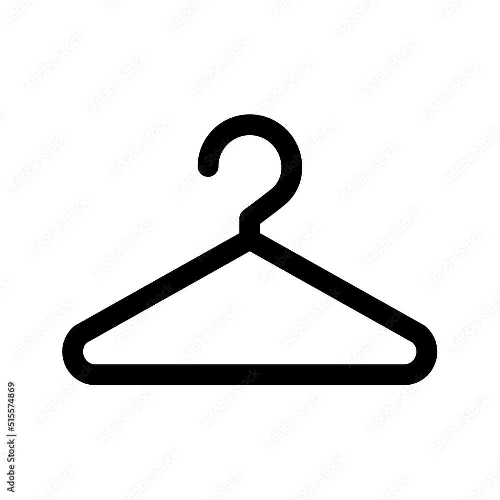The hanger line icon. Clothes rack symbol. Cloakroom pictogram ...