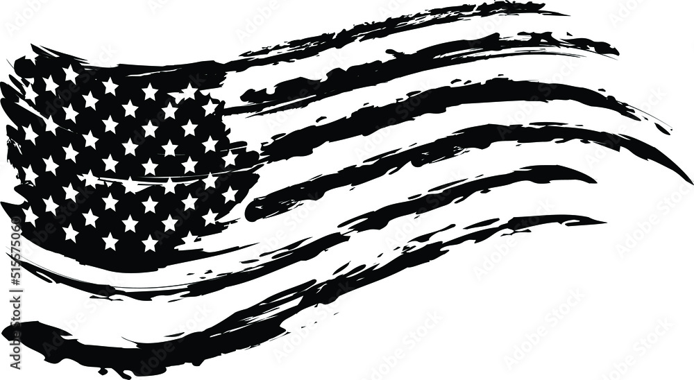 Vector Of The Distressed American Flag Stock Vector | Adobe Stock