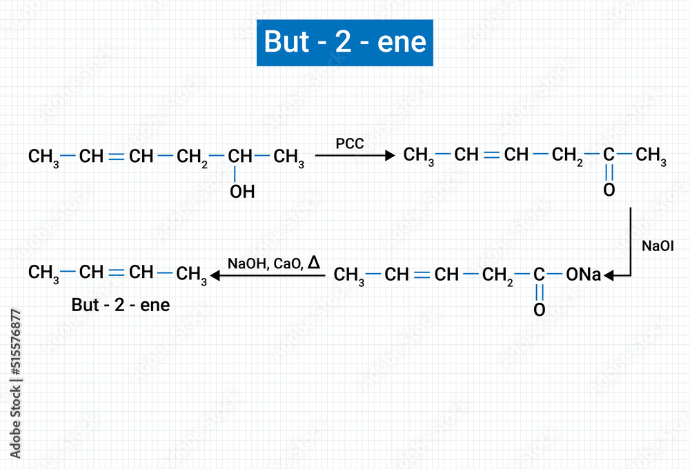 Chemical structure of But-2-ene (butane) Stock Vector | Adobe Stock