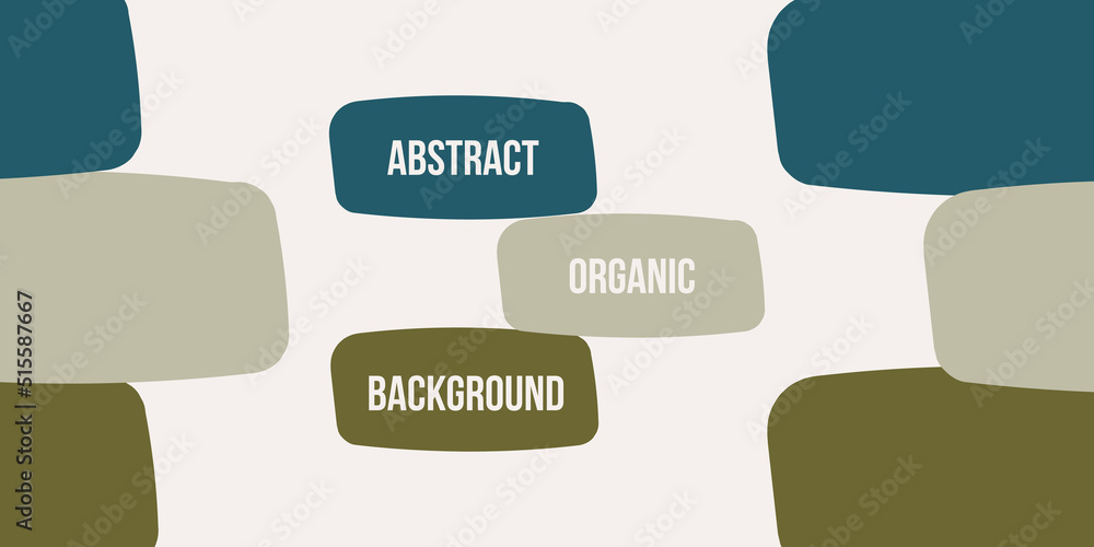 Abstract organic rectangle shapes background. Hand drawn neutral colors ...