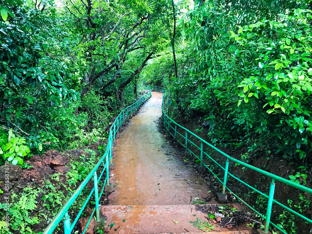 Foto de Om Beach is shaped as two semi crescents joined together ...