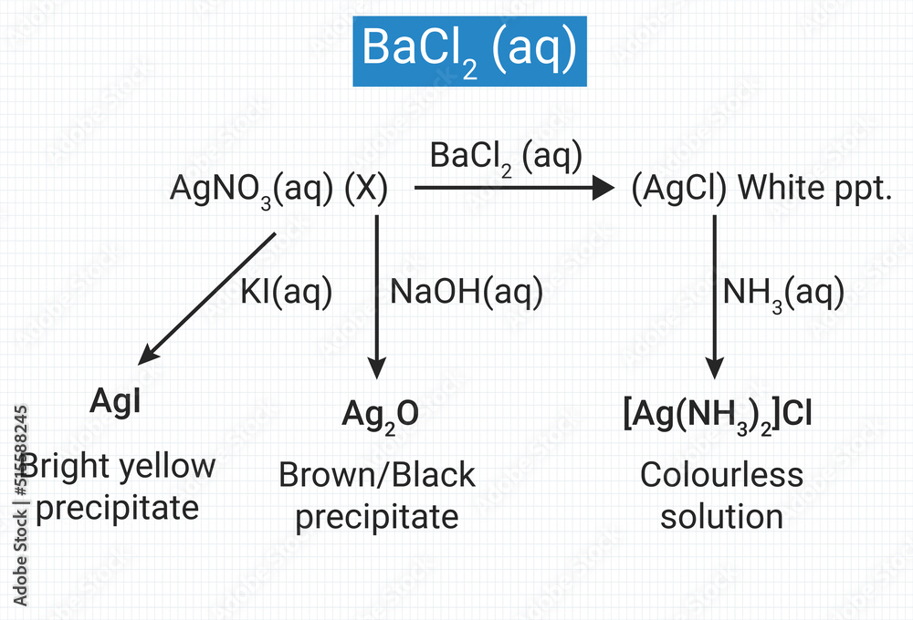 Chemical Reactivity of BaCl2 (Barium chloride) Stock Vector | Adobe Stock