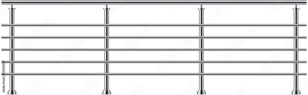 Modern glass railing vector illustration isolated Stock Illustration ...