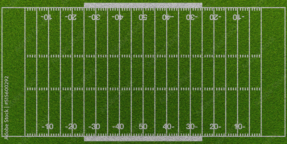 American Soccer Spielfeld von oben auf Rasen Stock Illustration | Adobe ...