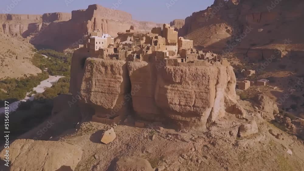 An aerial view of the village of Haid al-Jazil is a village in the ...