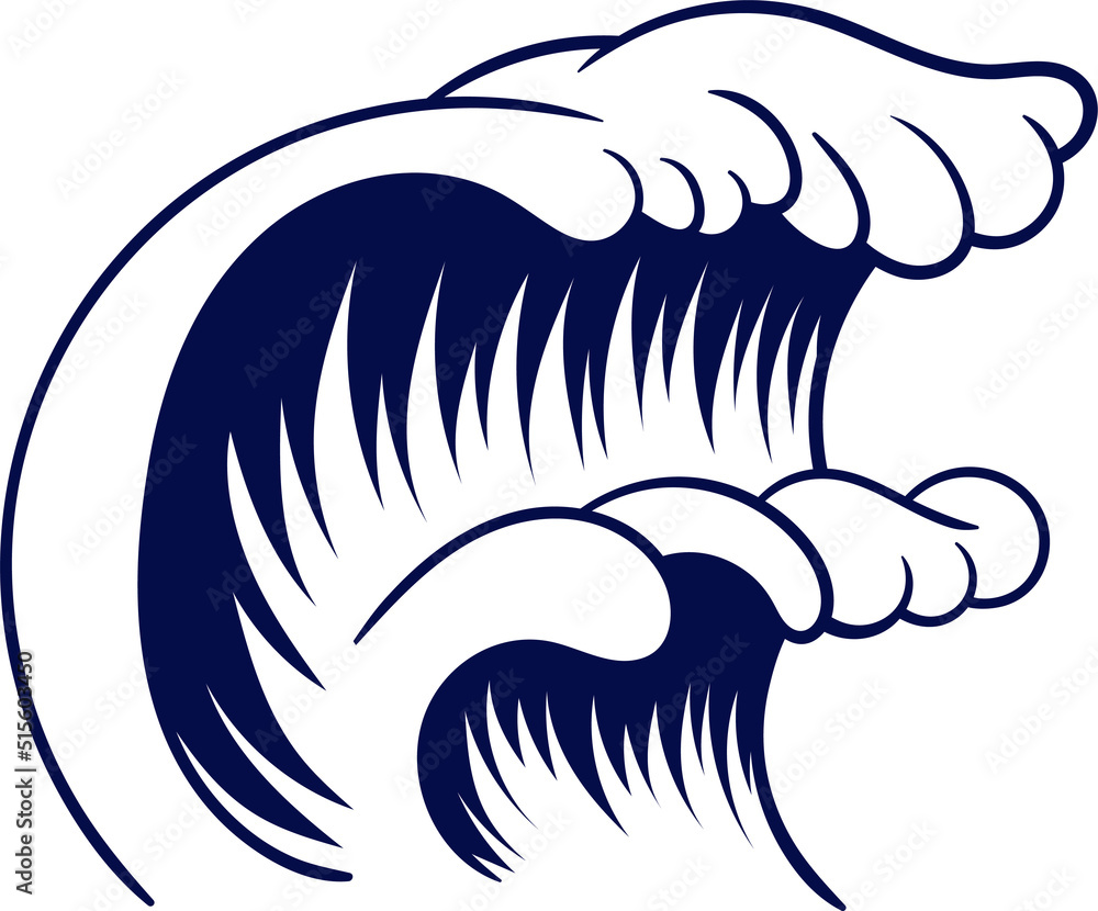 Wave icon clipart design illustration Stock Photo | Adobe Stock