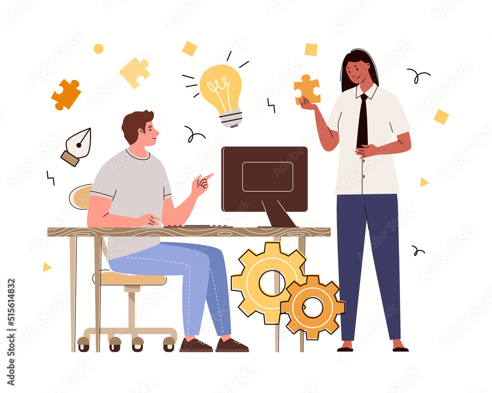 Content creation. Concept of technological, digital creative profession ...