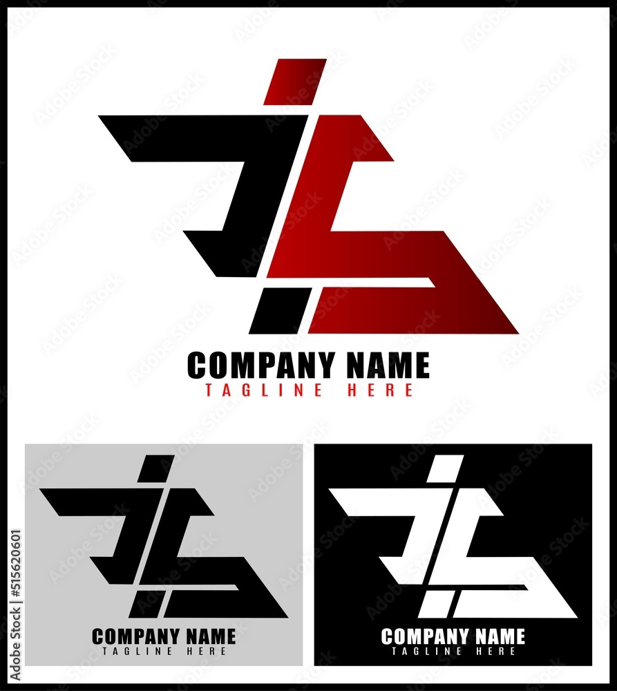 JS monogram logo design for your brand and business, Letter JS Stock ...