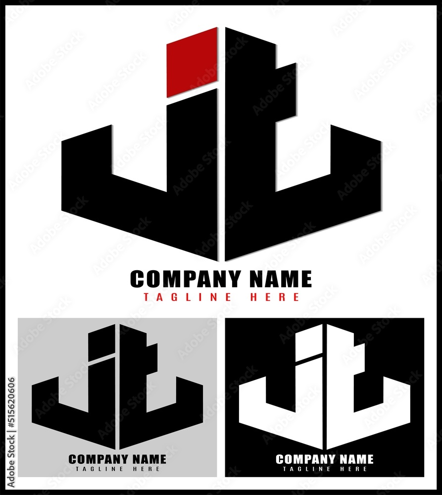 JT monogram logo design for your brand and business, Letter JT Stock ...