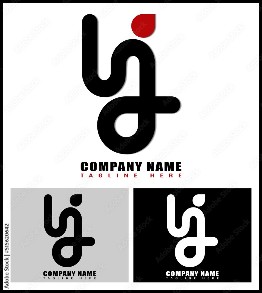 LJ monogram logo design for your brand and business, Letter LJ Stock ...