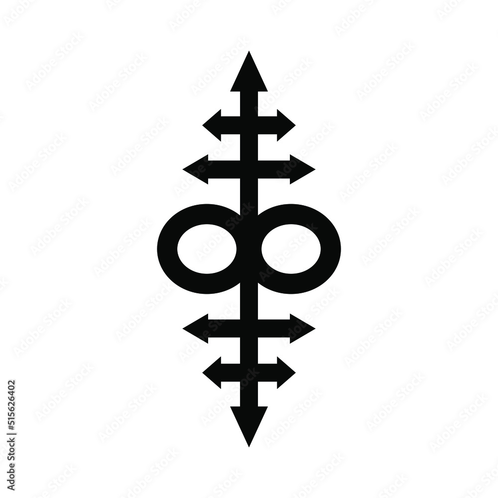 Poster Leviathan cross, the alchemical symbol of sulfur or satanism ...