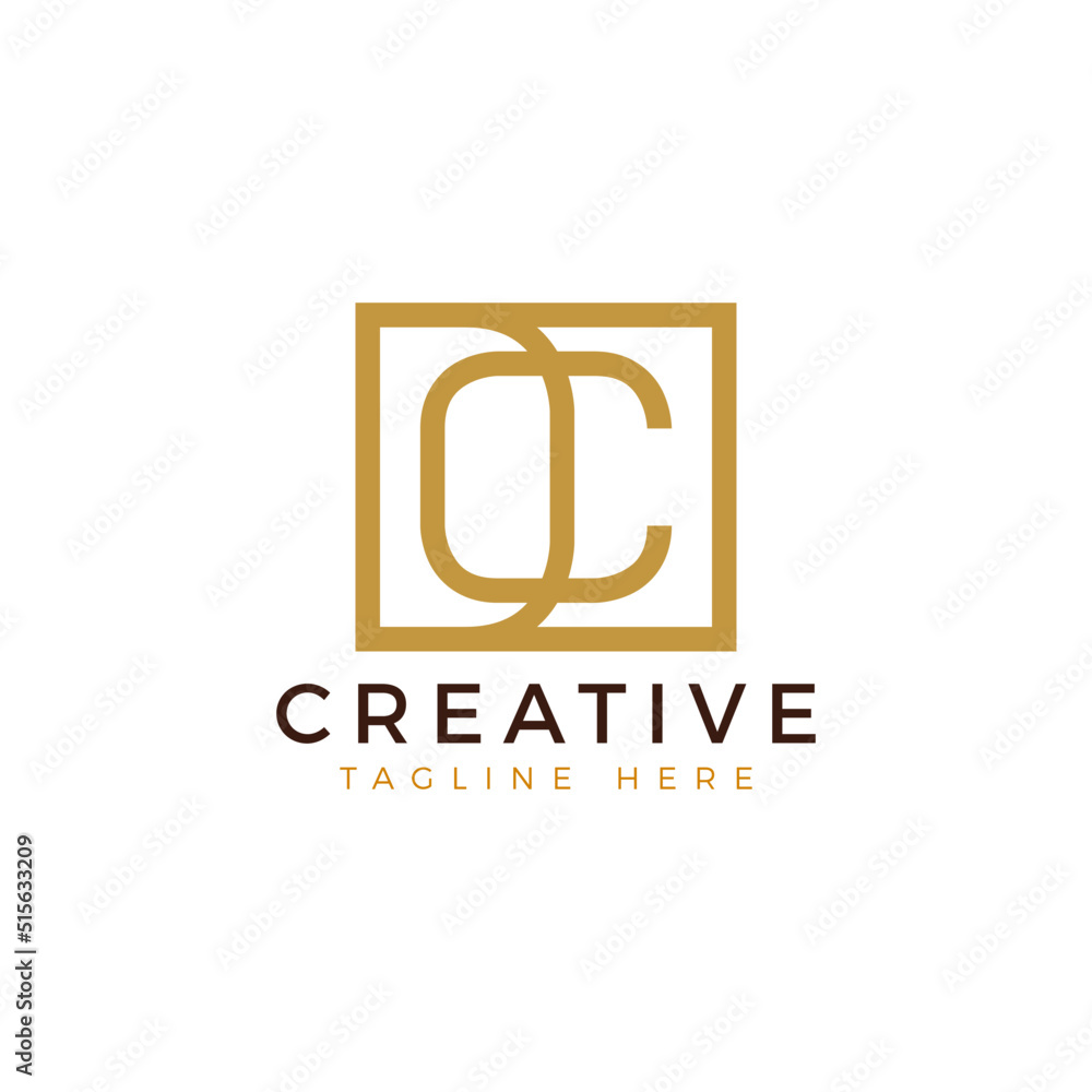 Letter C Elegant Monogram logo. Initial DC Luxury Alphabet. Modern ...