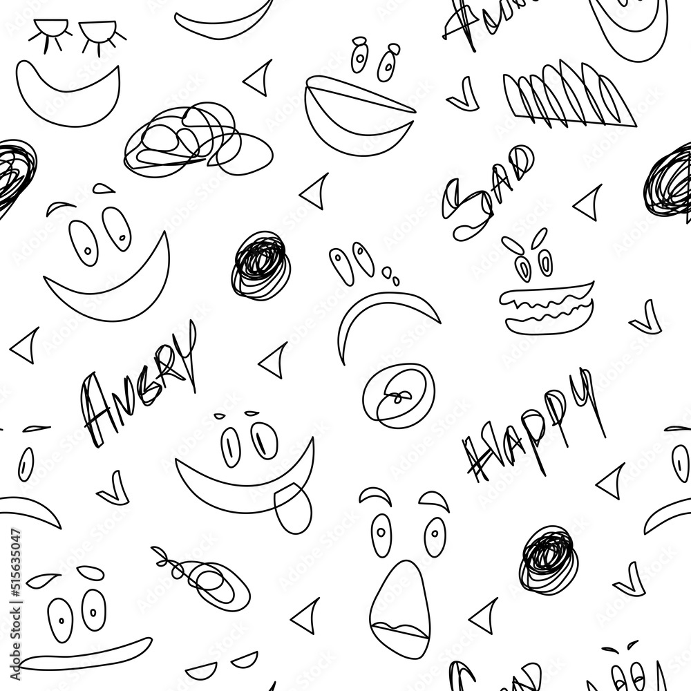 emotion pattern Stock Vector | Adobe Stock