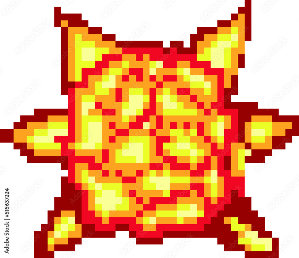 explosion pixel art, Video game explosion animation flame pixel art ...