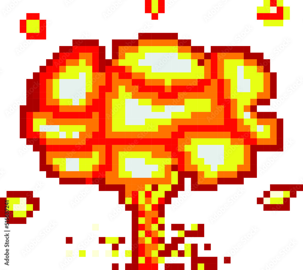 explosion pixel art, Video game explosion animation flame pixel art ...
