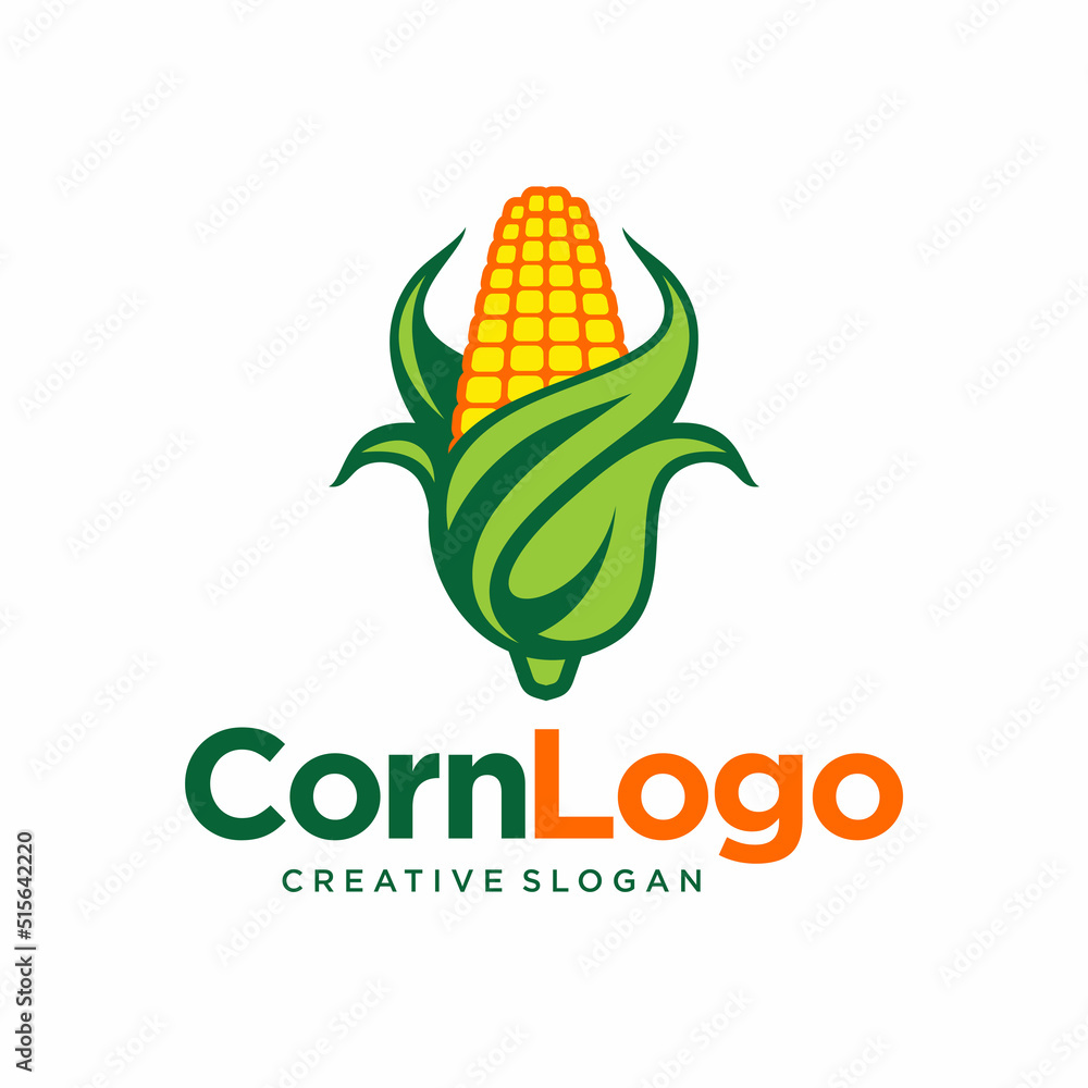 Corn farming logo design vector illustration Stock Vector | Adobe Stock