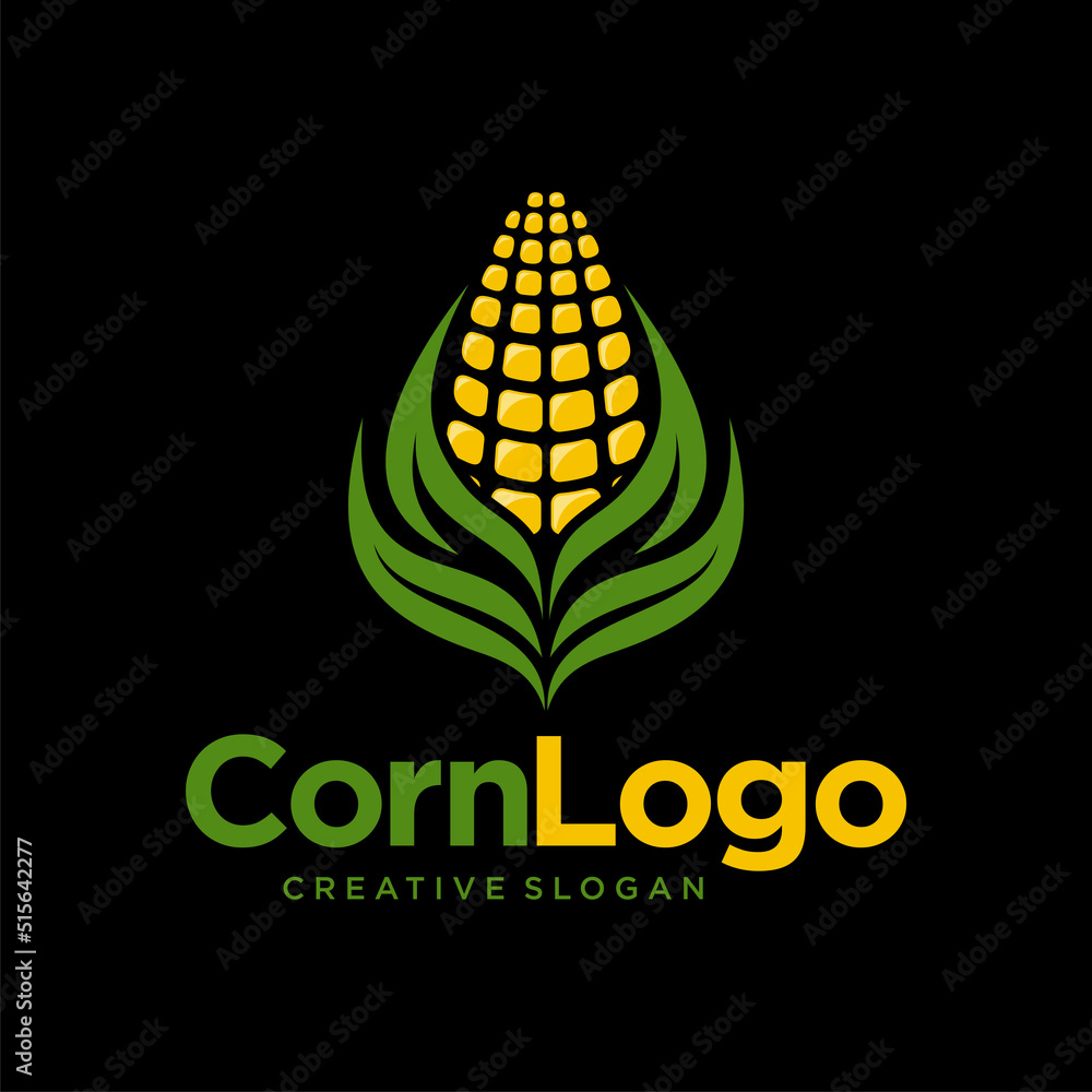 Corn farming logo design vector illustration Stock Vector | Adobe Stock