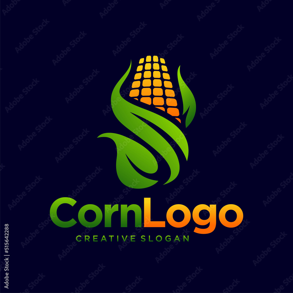 Corn farming logo design vector illustration Stock Vector | Adobe Stock