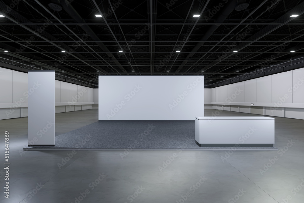Exhibition stand for mockup and Corporate identity,Display design.Empty ...