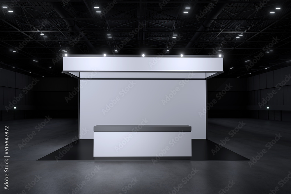 Exhibition stand for mockup and Corporate identity,Display design.Empty ...