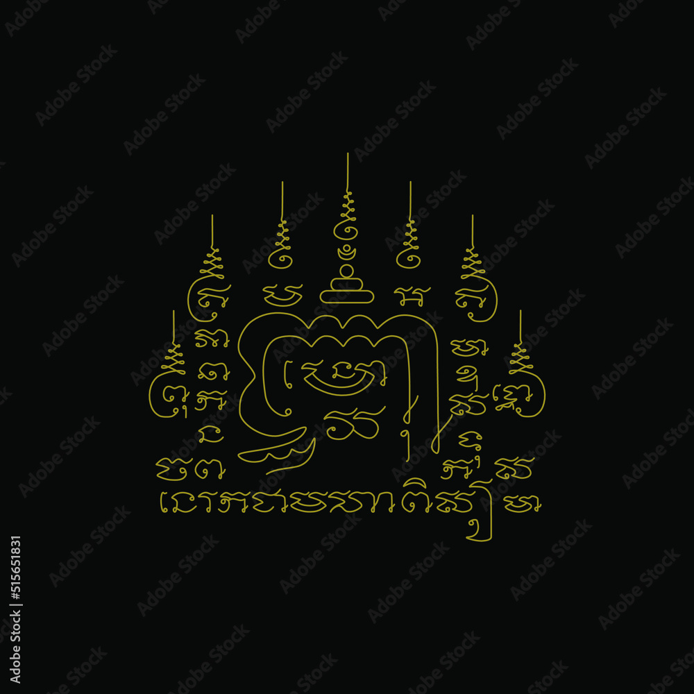 Thai ancient traditional tattoo name in thai language is yant phutson ...