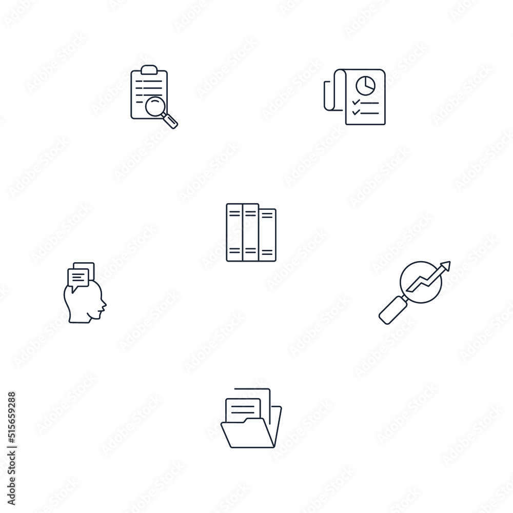 case study icons set . case study pack symbol vector elements for ...