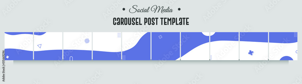 Carousel post template on social media Stock Vector | Adobe Stock