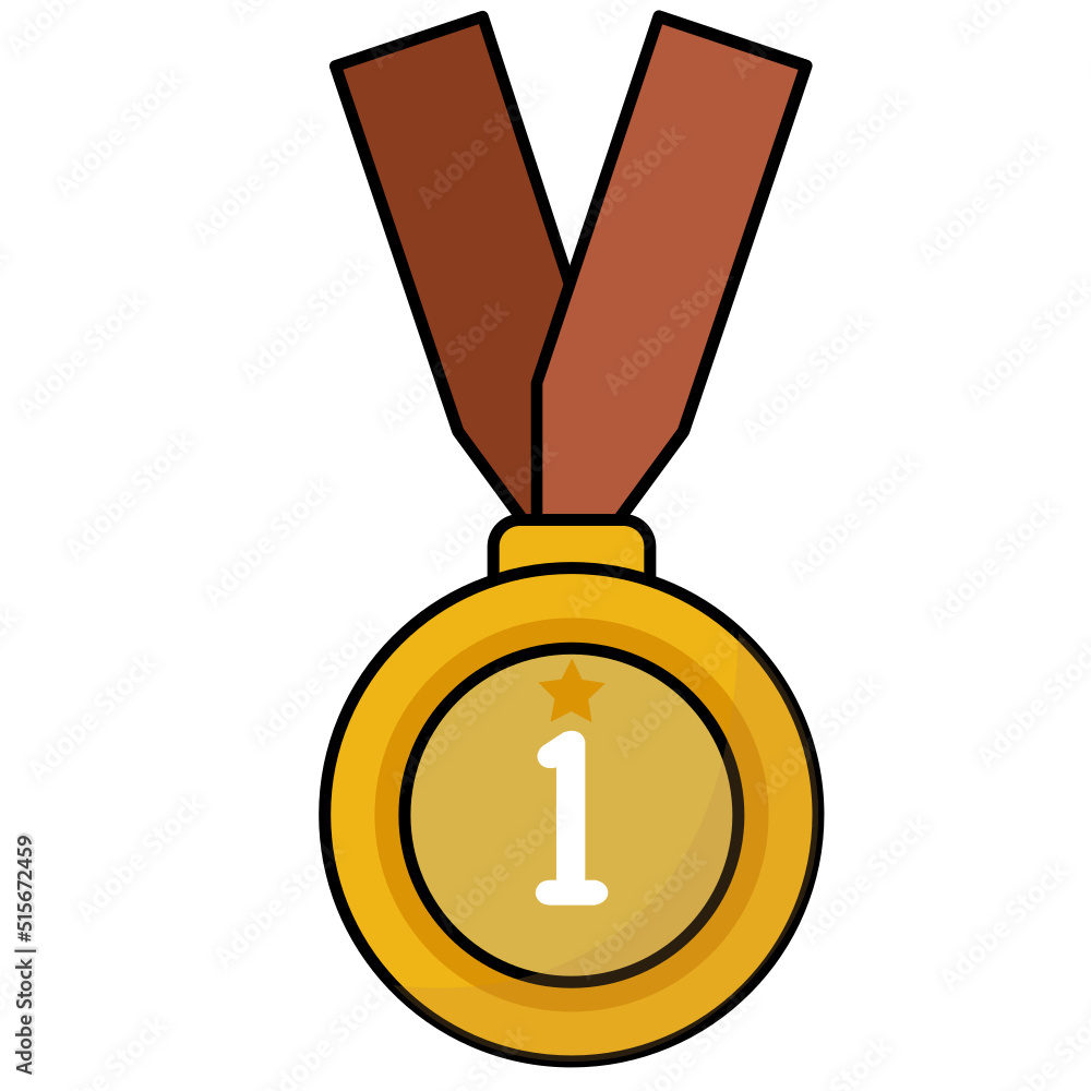 Cartoon Medals and Awards Stock Vector | Adobe Stock