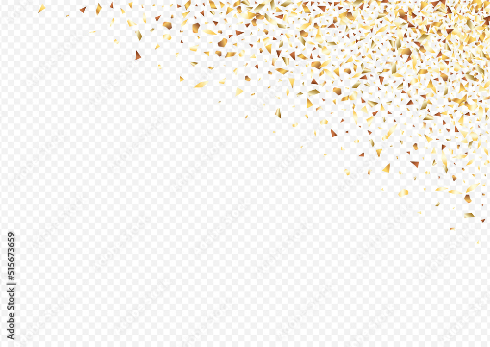 Gold Glitter Paper Transparent Background. Shiny Stock Vector | Adobe Stock