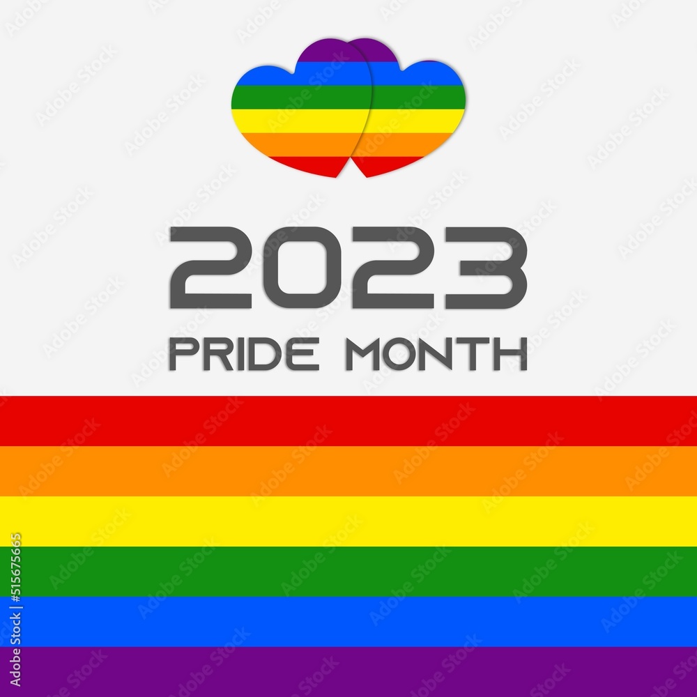 Pride Month 2023. 2023 pride month flag website banner. LGBTQ website ...